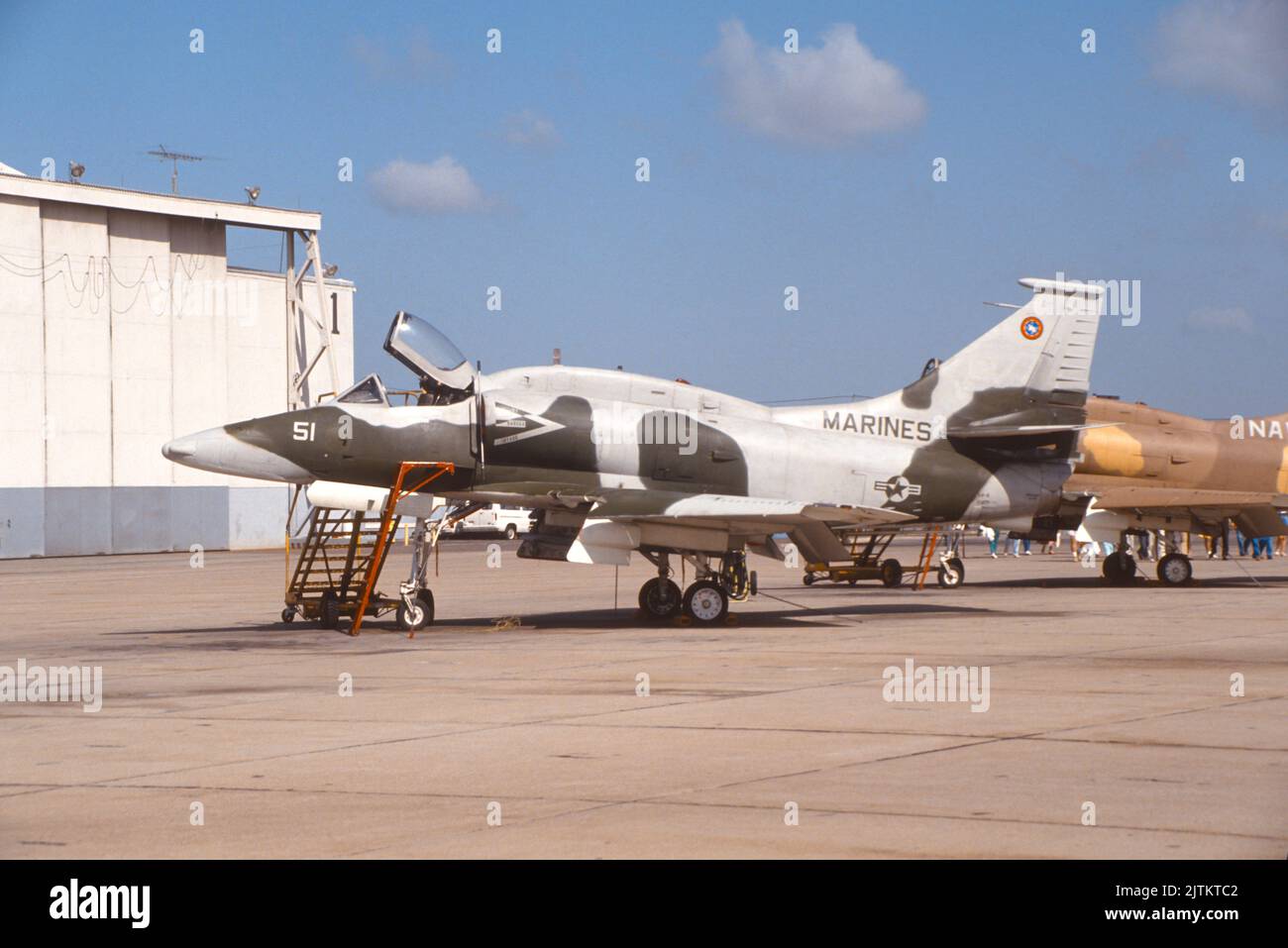 Douglas A-4 Skyhawk aggressor aircraft used by instructors at the Navy ...
