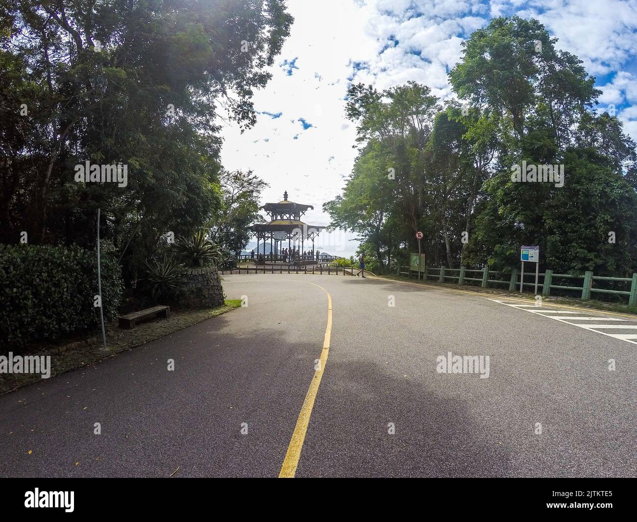 view from the top of the chinese view with an action cam in rio de ...
