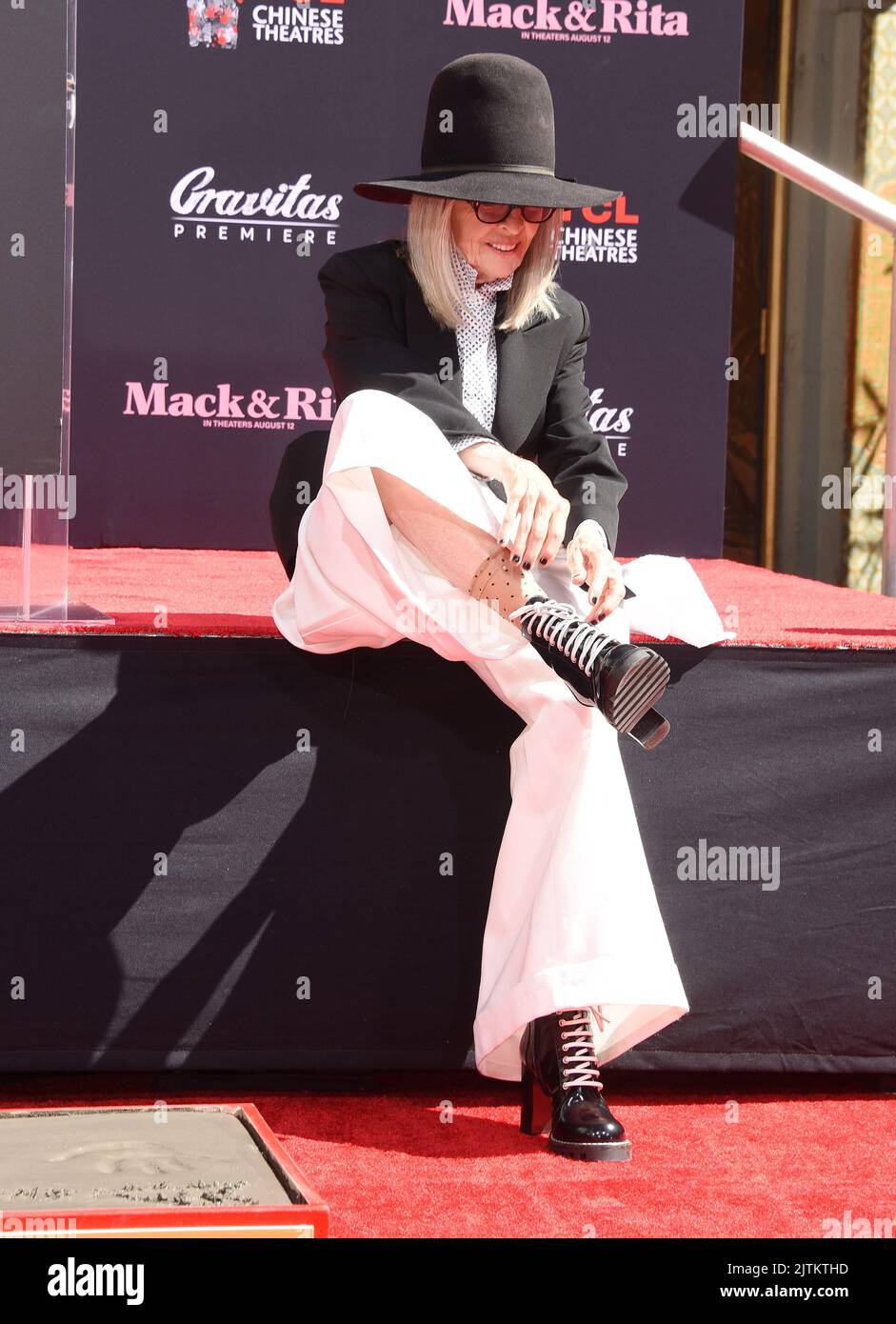 Diane Keaton arriving to the Diane Keaton Hand and Footprints Ceremony ...