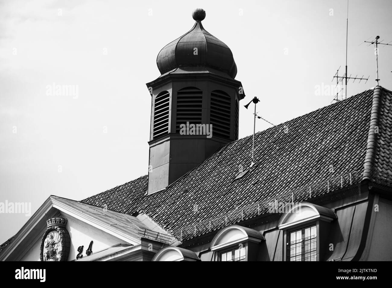 Historic tower on top Black and White Stock Photos & Images - Alamy