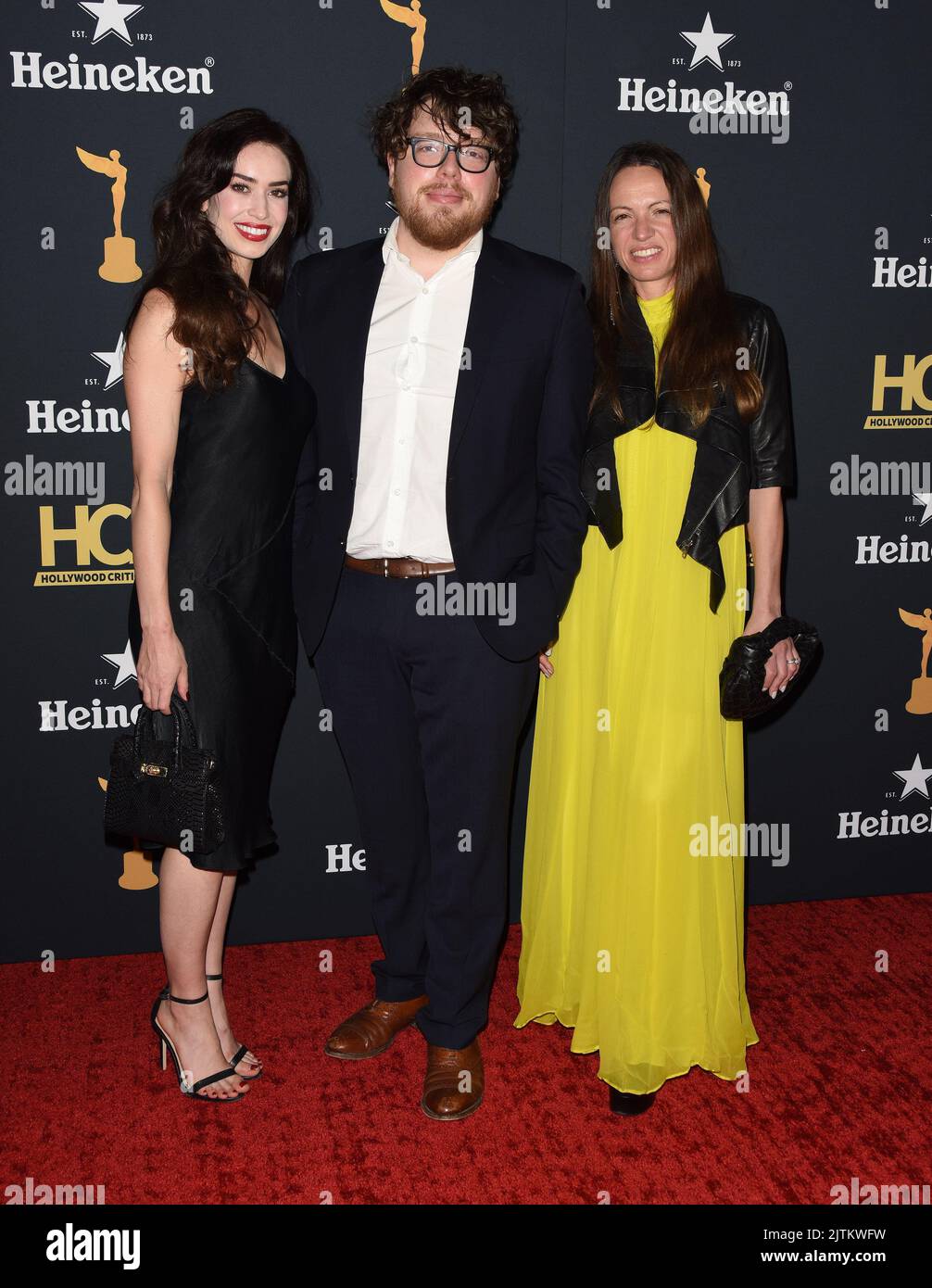 Vanessa Block, Michael Sarnoski and Dimitra Tsingou arriving at the 5th Annual HCA Film Awards ...