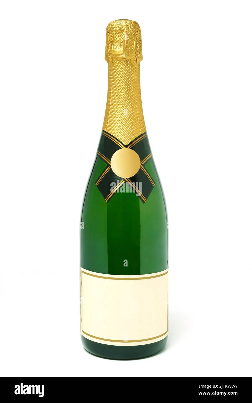 Champagne Bottle Cut Out Victorian Die Cut Greeting Card In Champagne