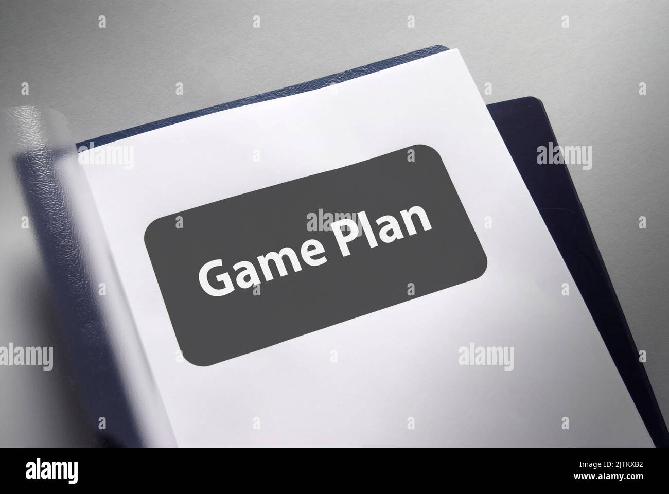 Document title page for the action plan Stock Photo - Alamy