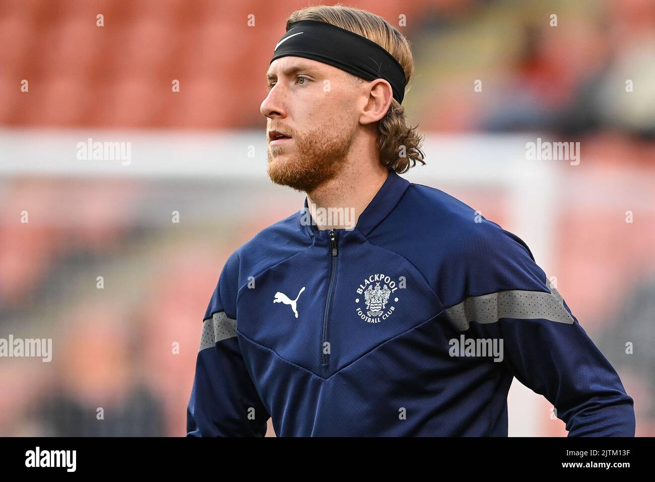 Josh Bowler #11 of Blackpool during the pre-game warmup Stock Photo - Alamy