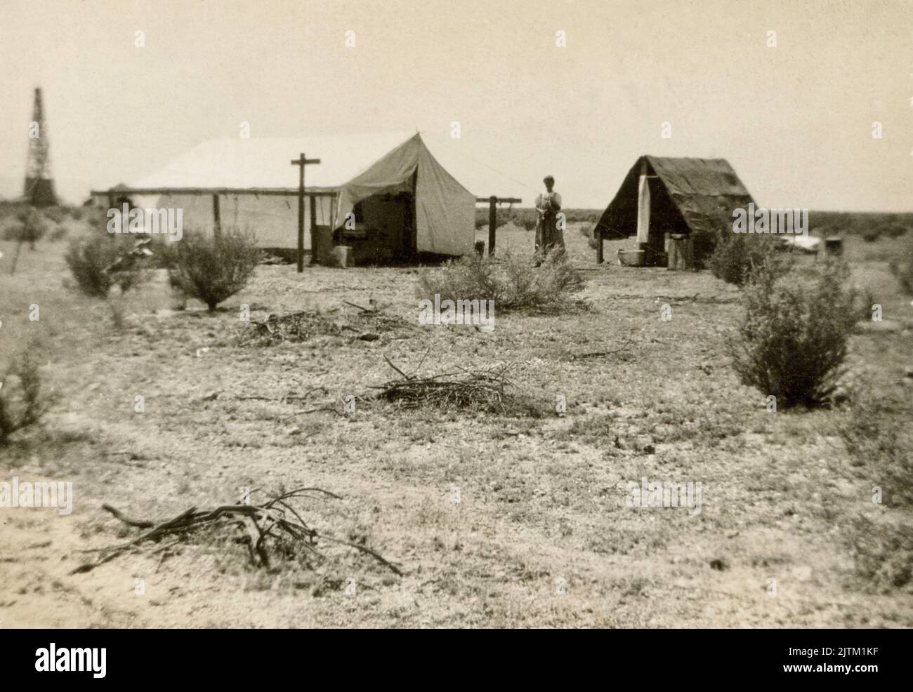 Texas about 1900, Oil Well, Tumbleweed, Tents, Camping, American West ...
