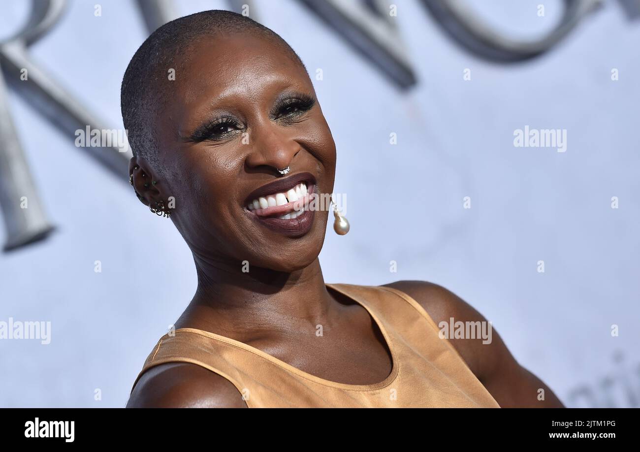 Cynthia Erivo arriving to "The Lord of the Rings: The Rings of Power ...