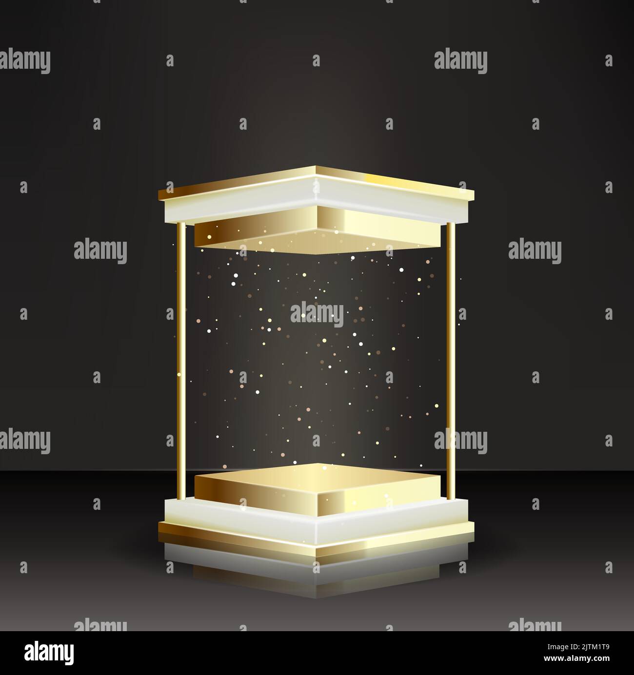 Golden podium on dark Stock Vector Images - Alamy
