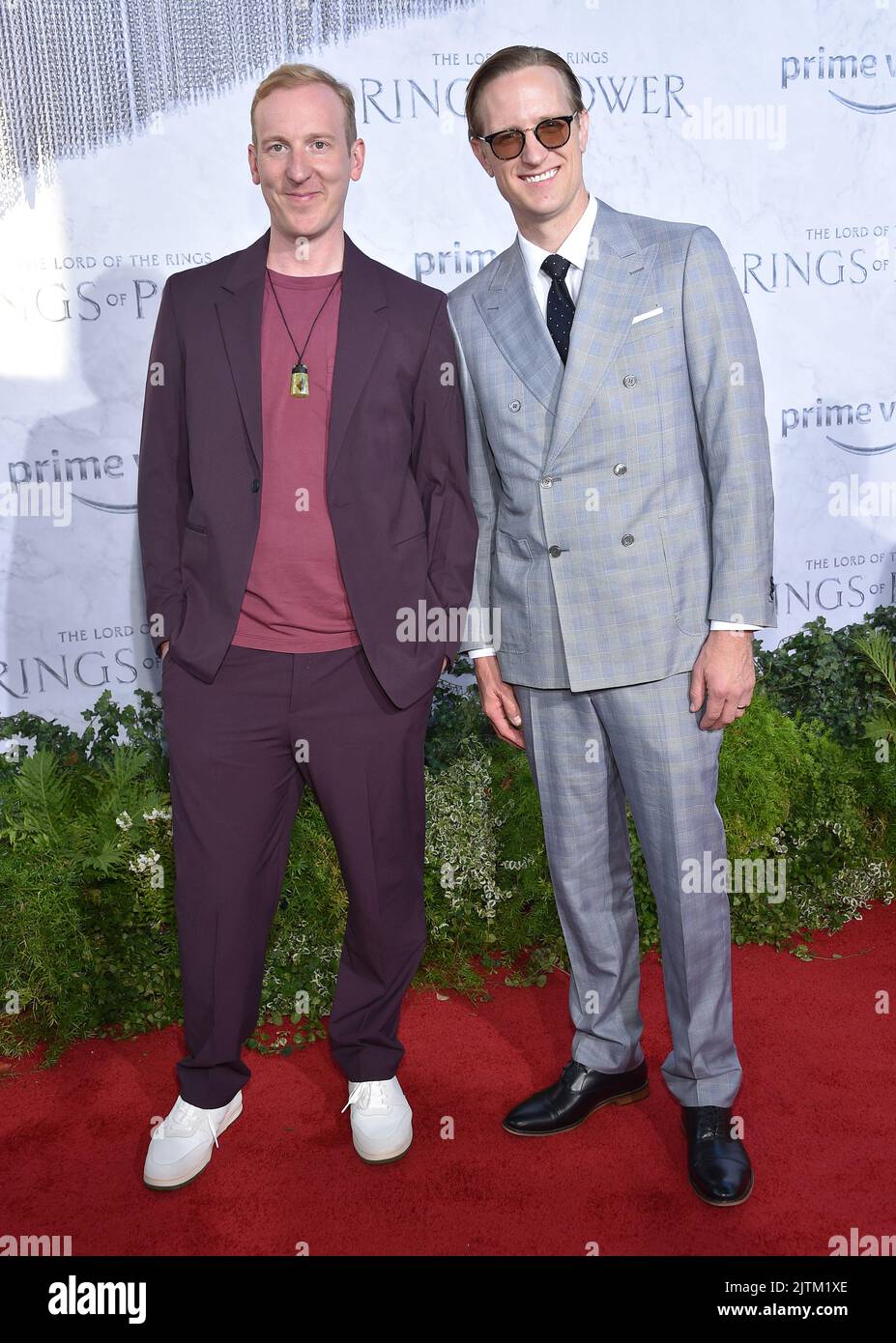 Patrick McKay and JD Payne arriving to "The Lord of the Rings: The Rings of Power" Los Angeles ...