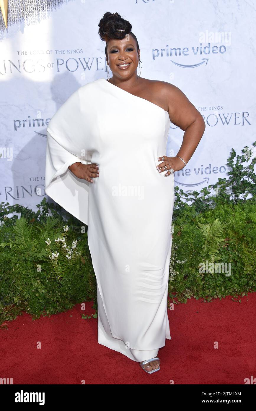 Sophia Nomvete arriving to "The Lord of the Rings: The Rings of Power ...