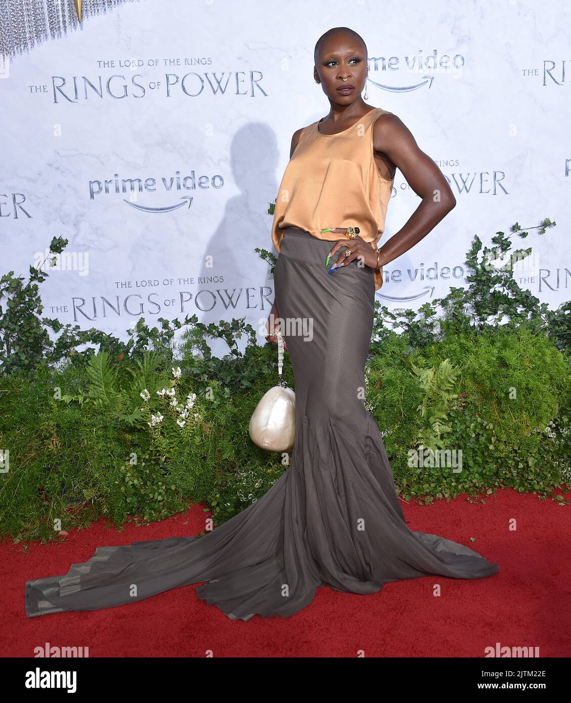 Cynthia Erivo arriving to "The Lord of the Rings: The Rings of Power ...