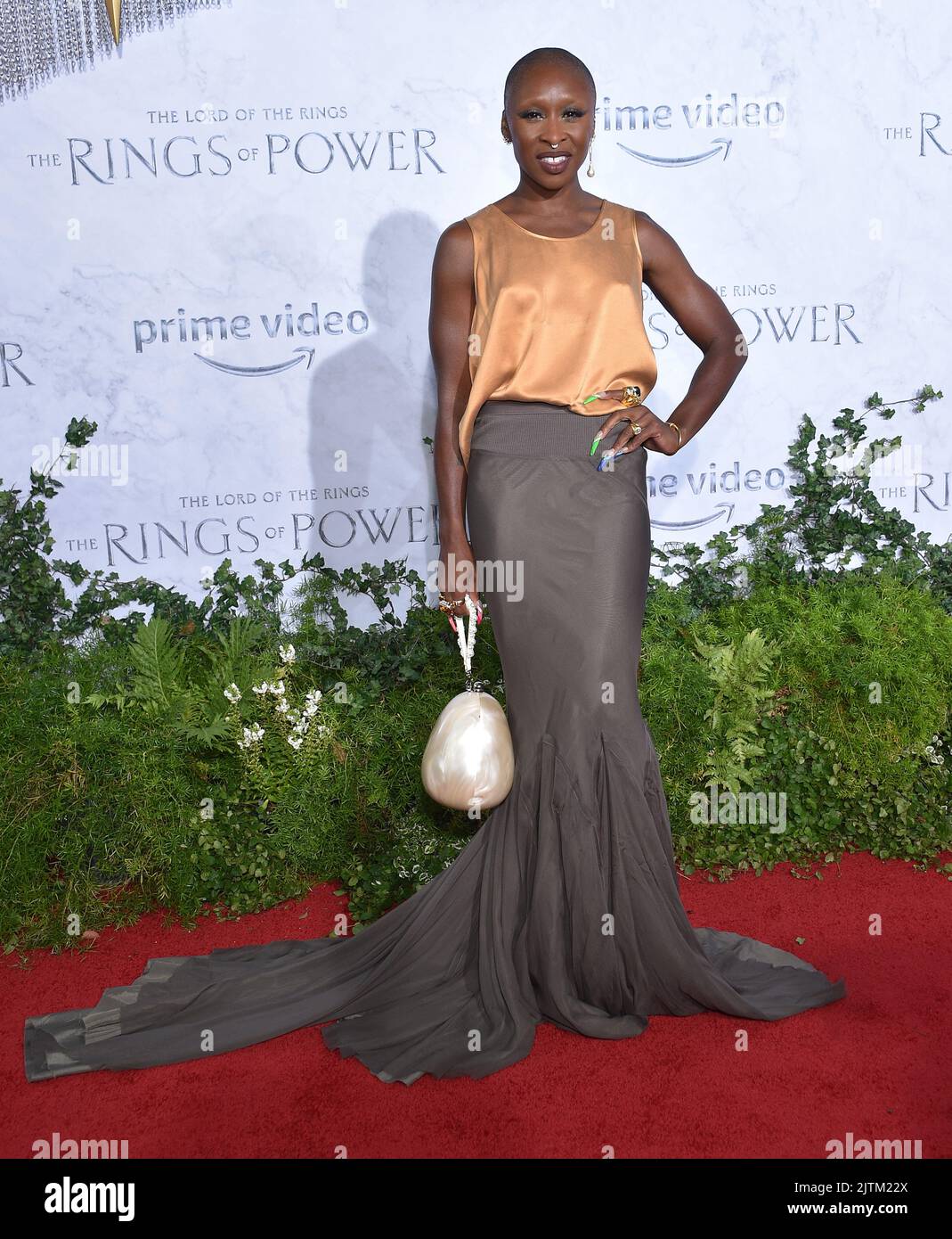Cynthia Erivo arriving to "The Lord of the Rings: The Rings of Power ...