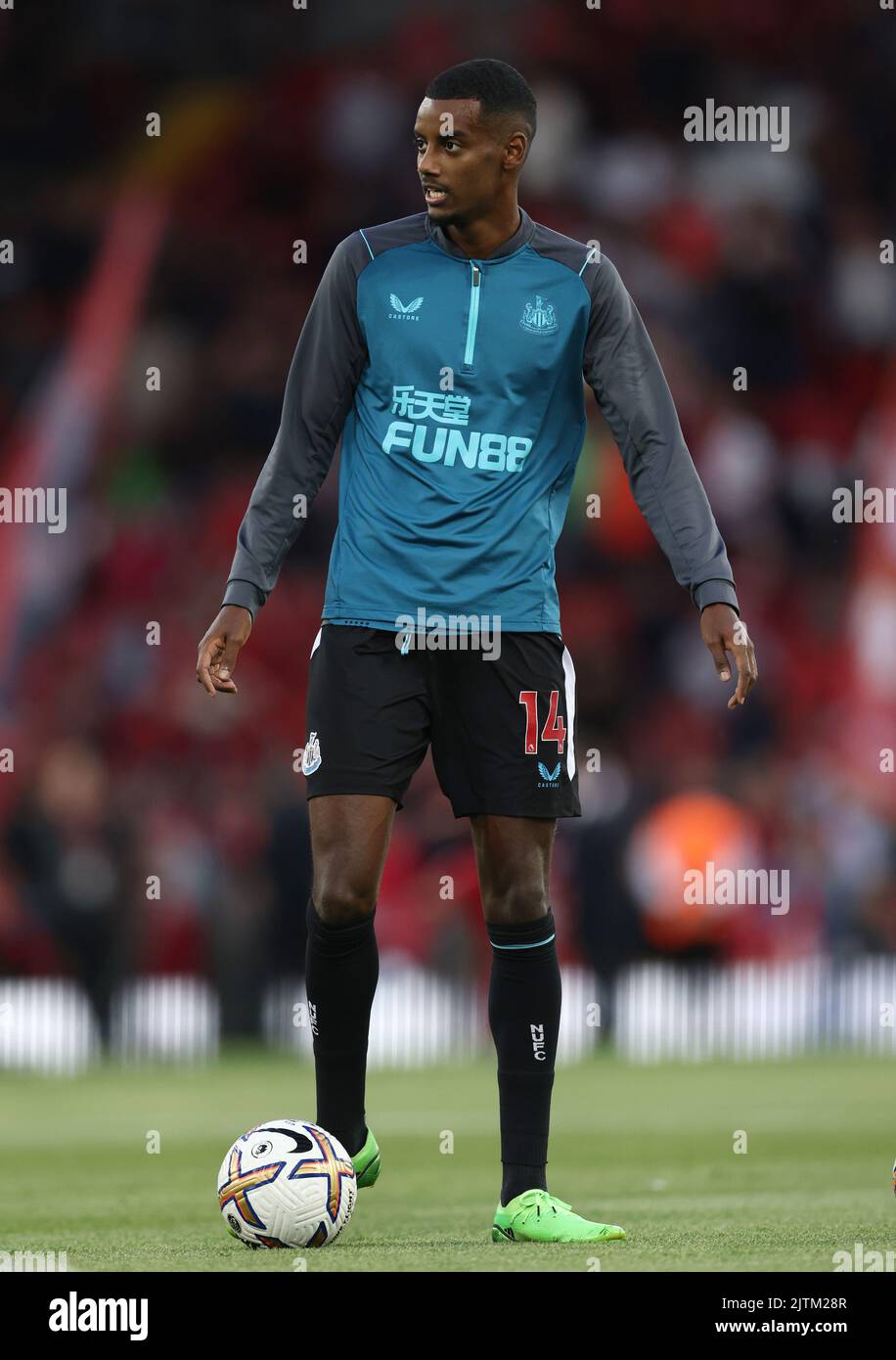 Liverpool, England, 31st August 2022. Alexander Isak of Newcastle ...