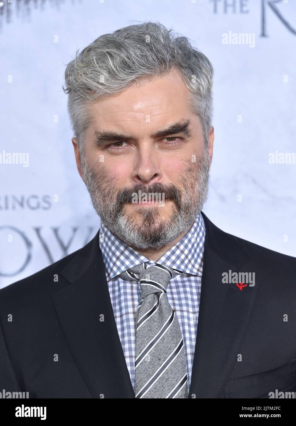 Trystan Gravelle arriving to "The Lord of the Rings: The Rings of Power ...