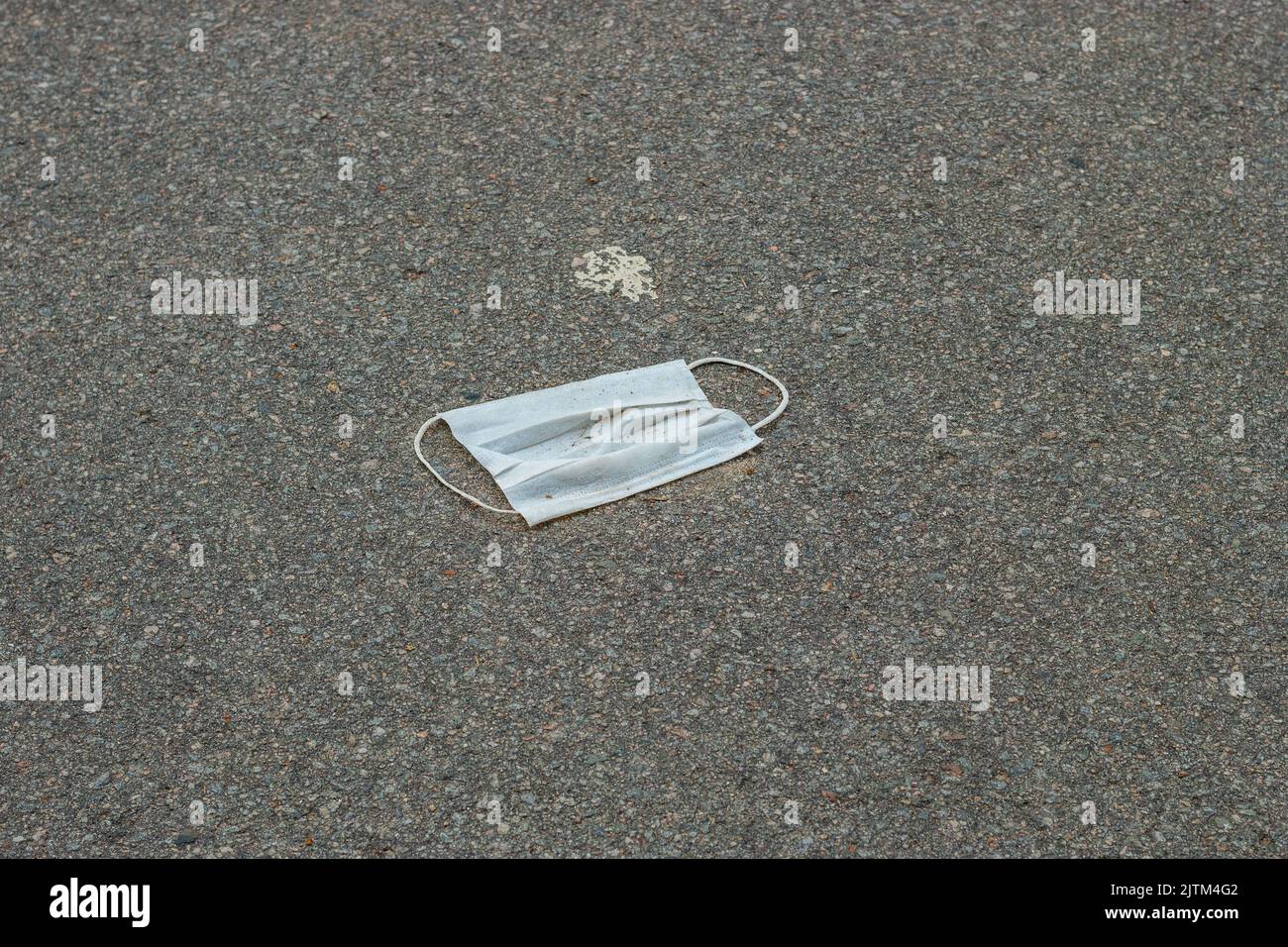 blue disposable protective mask, used for protection against cornavirus ...