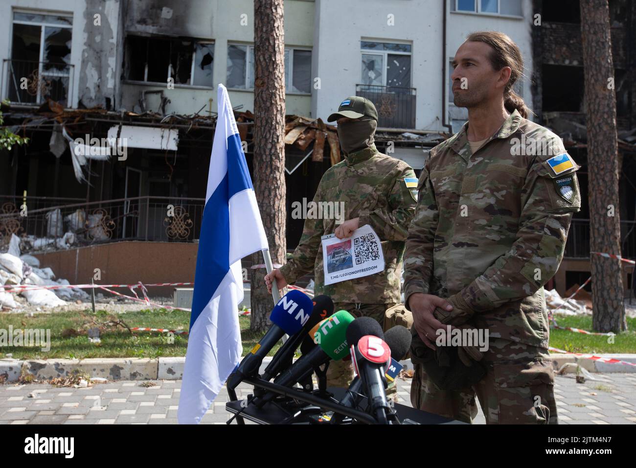 Soldiers of the Russian Legion "Freedom of Russia" speak to reporters ...