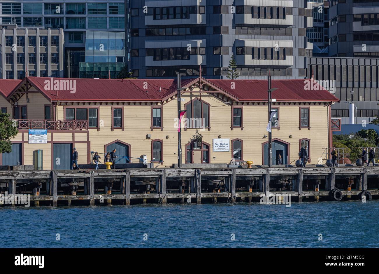 Star Boating Club Building, Wellington Waterfront Stock Photo - Alamy