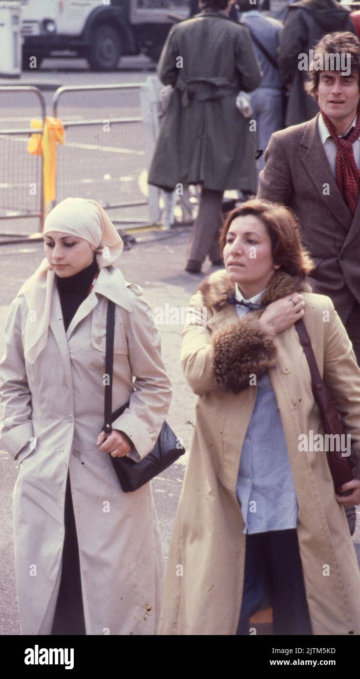April 30, 1980, London, United Kingdom: Iranian supporters in a protest ...
