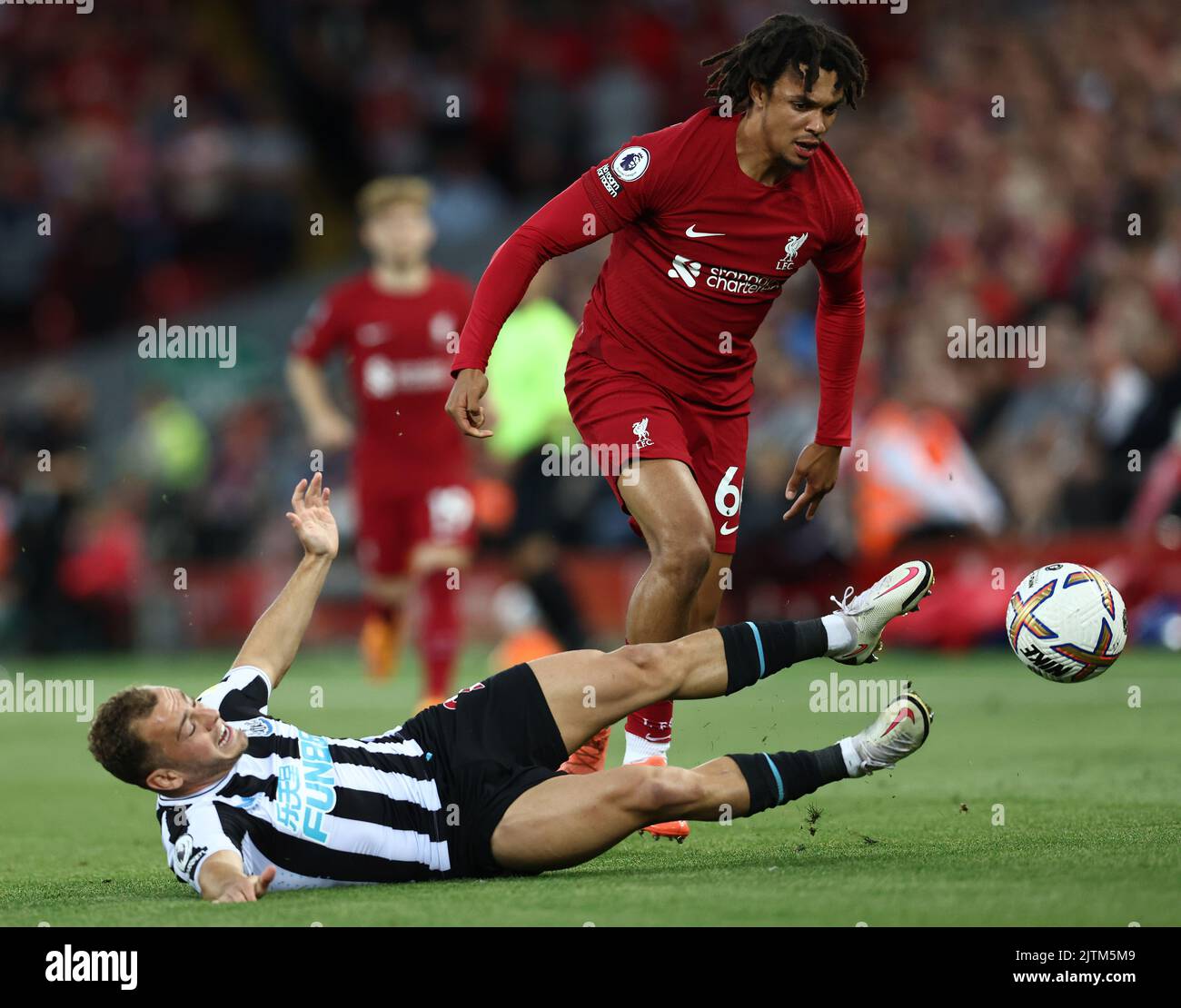 Liverpool, England, 31st August 2022. Ryan Fraser of Newcastle United ...