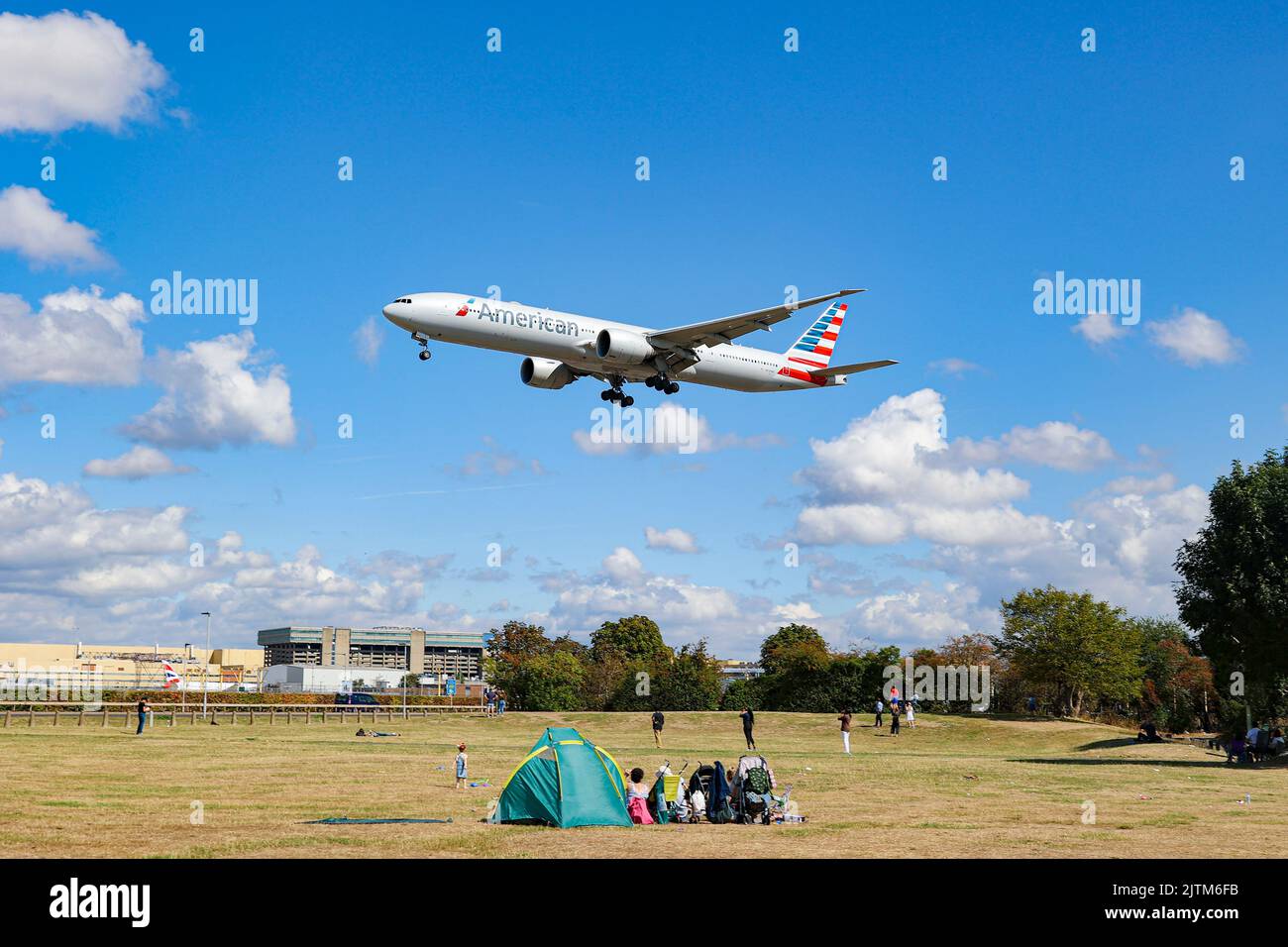 London, UK. 25th Aug, 2022. Boeing 777-300ER aircraft of American ...