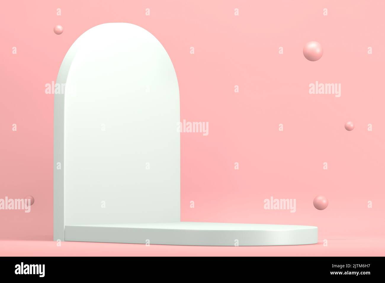 Pink podium minimalist mockup for podium display. 3D rendering Stock ...