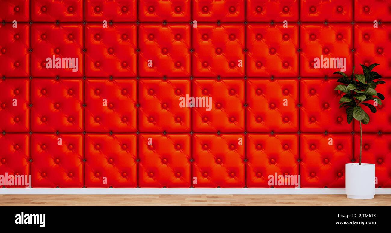 Red modern room,minimal designs. 3d rendering Stock Photo - Alamy