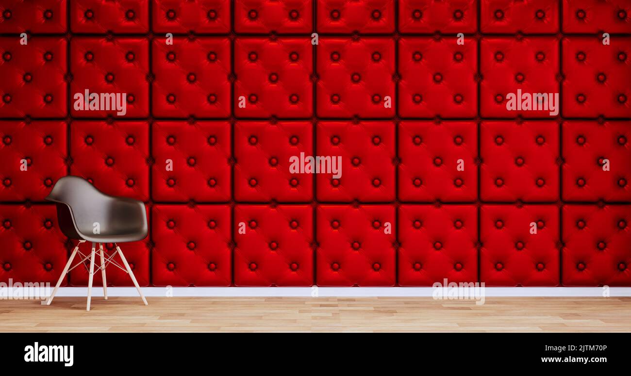 Red modern room,minimal designs. 3d rendering Stock Photo - Alamy