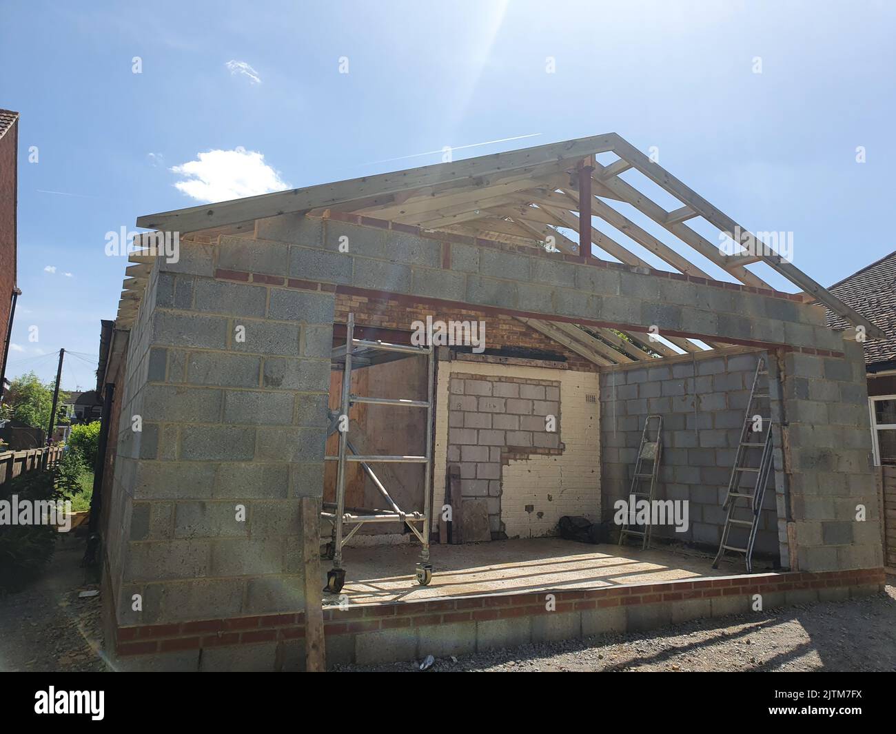 Vaulted Roof Construction Stock Photo - Alamy