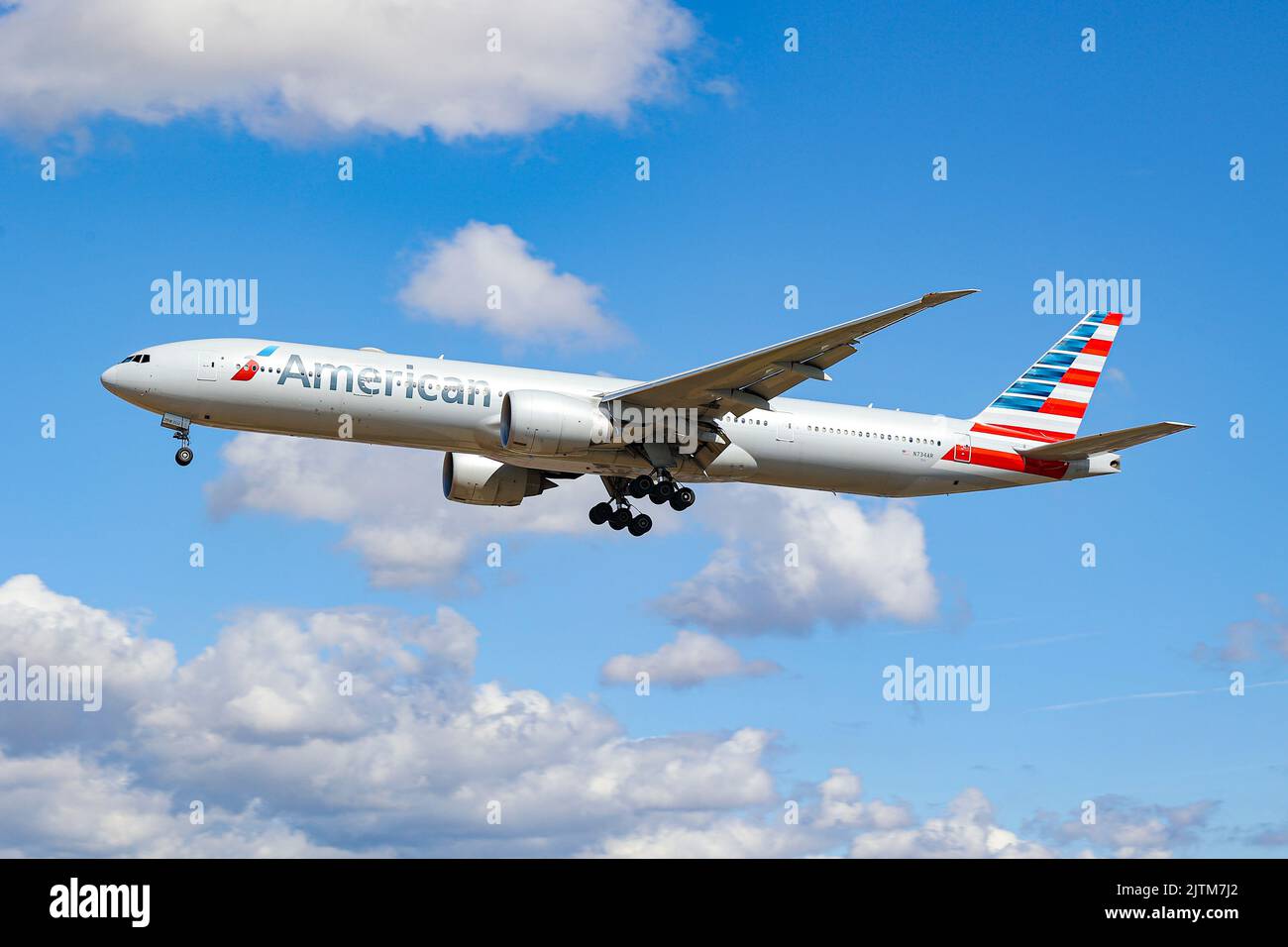 London, UK. 25th Aug, 2022. Boeing 777-300ER aircraft of American ...
