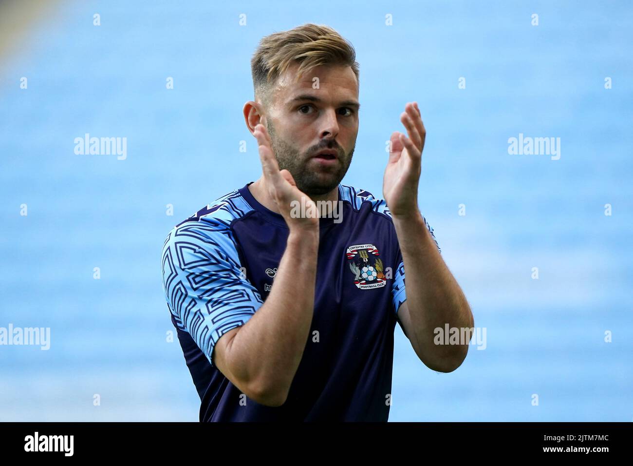 Coventry City's Matthew Godden applauds the fans before the Sky Bet ...