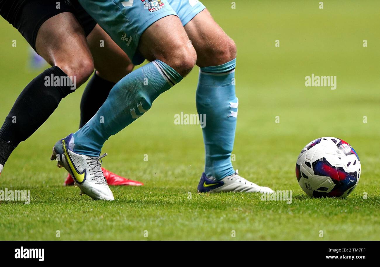 Close up of the pitch during the Sky Bet Championship match at the ...