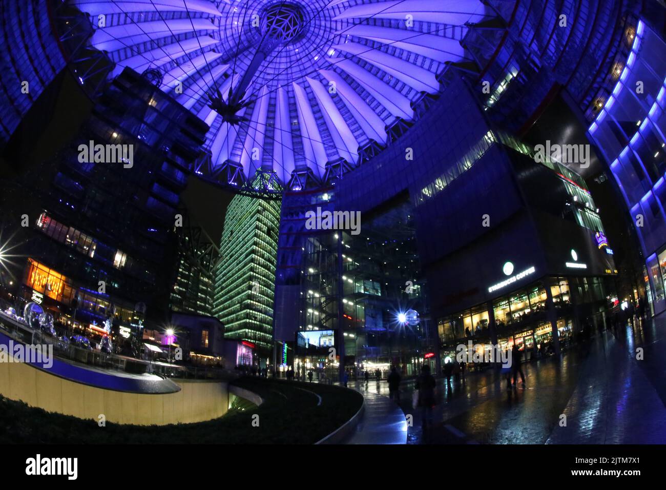 Sony Centre in Berlin at night Stock Photo - Alamy