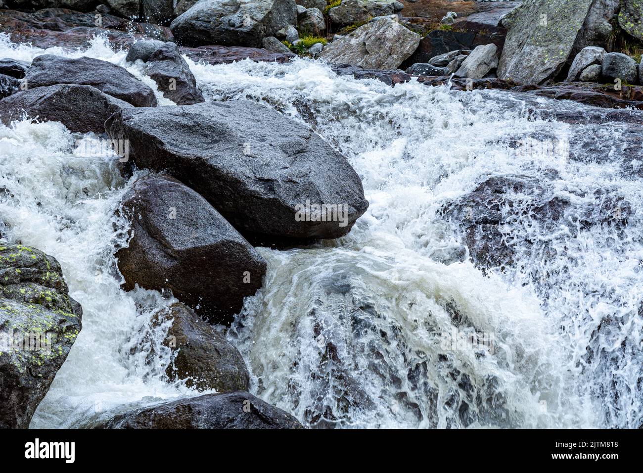 Cristal clear alpine stream with fresh water in the Austrian Alps Stock ...