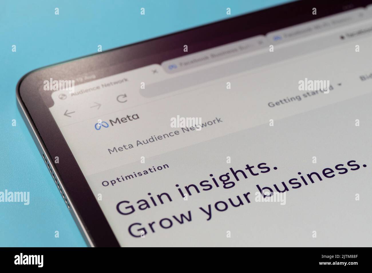 New york, USA - august 20, 2022: Browsing Meta ads optimisation on ...