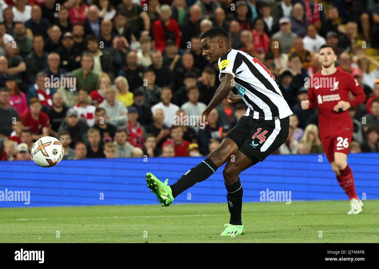 Liverpool, England, 31st August 2022. Alexander Isak of Newcastle ...
