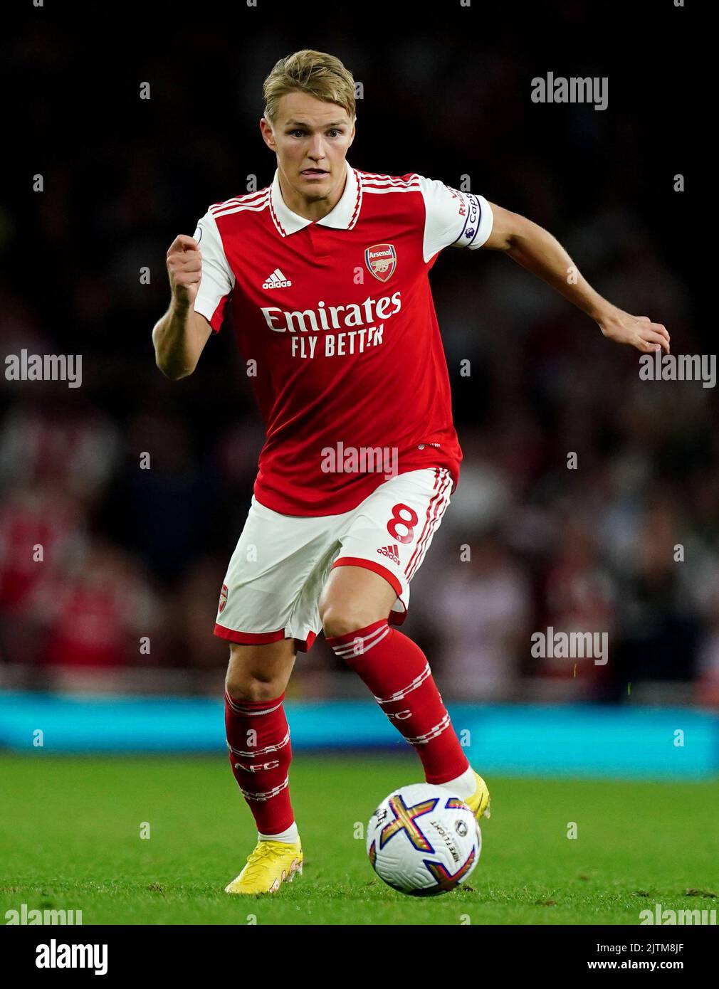 Arsenal's Martin Odegaard in action during the Premier League match at ...