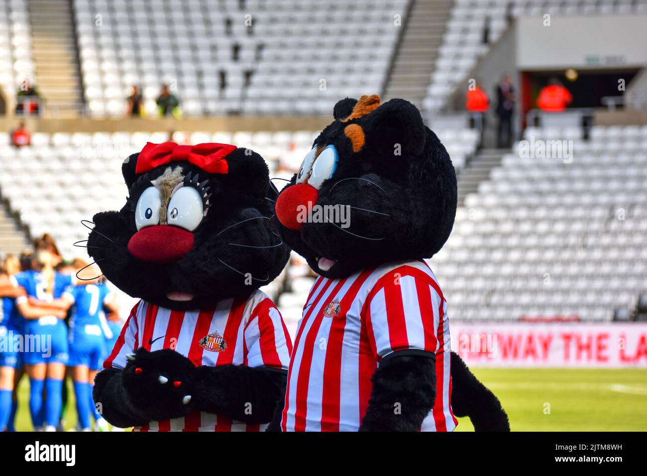 Sunderland AFC mascots Samson and Delilah entertained supporters before ...