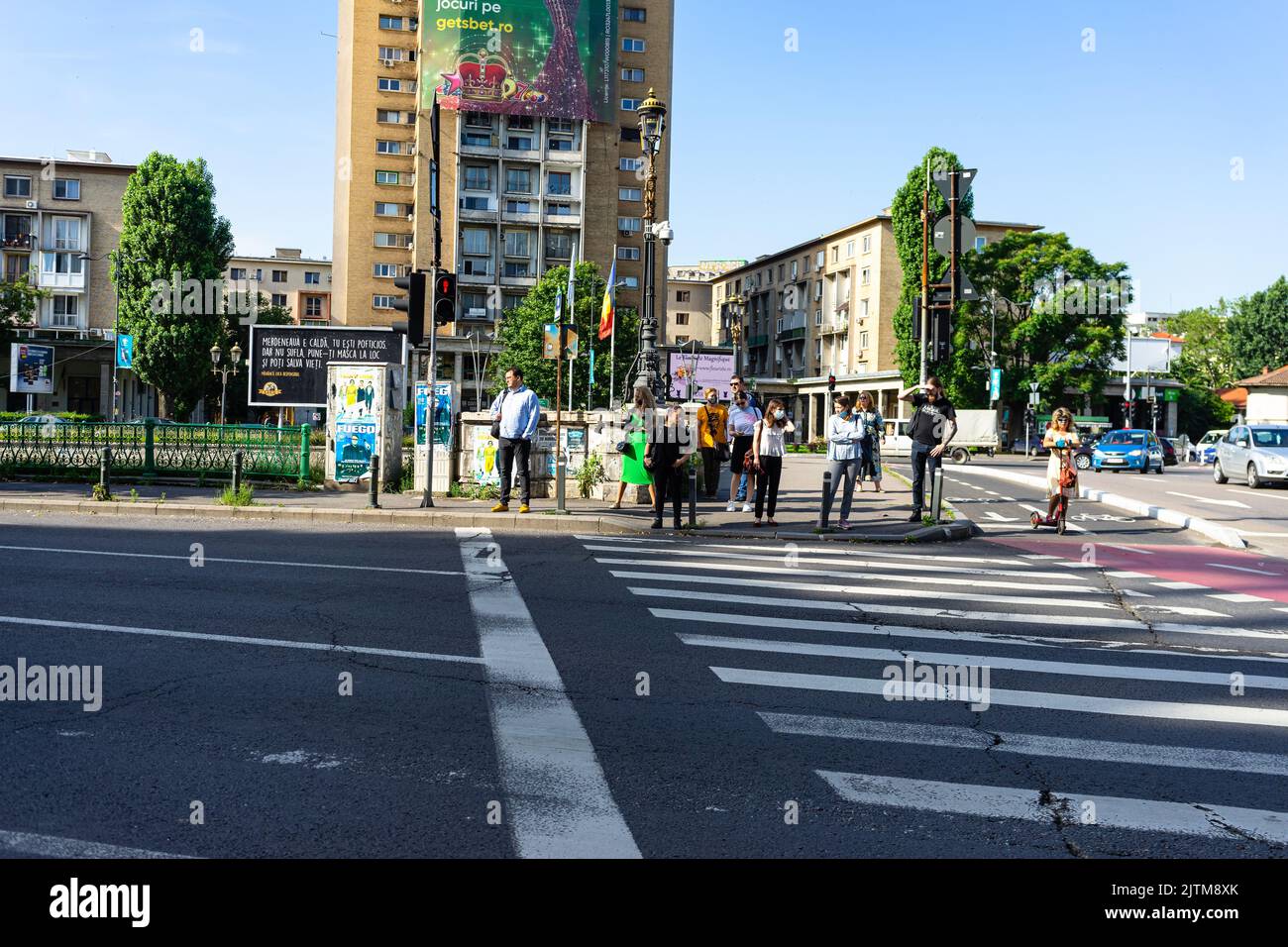 Car traffic, pollution, traffic jam in the morning and evening in the ...