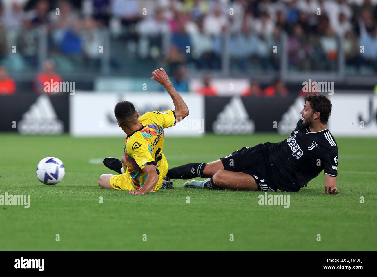 Torino, Italy, 31/08/2022, Mehdi Bourabia of Spezia Calcio and Manuel ...