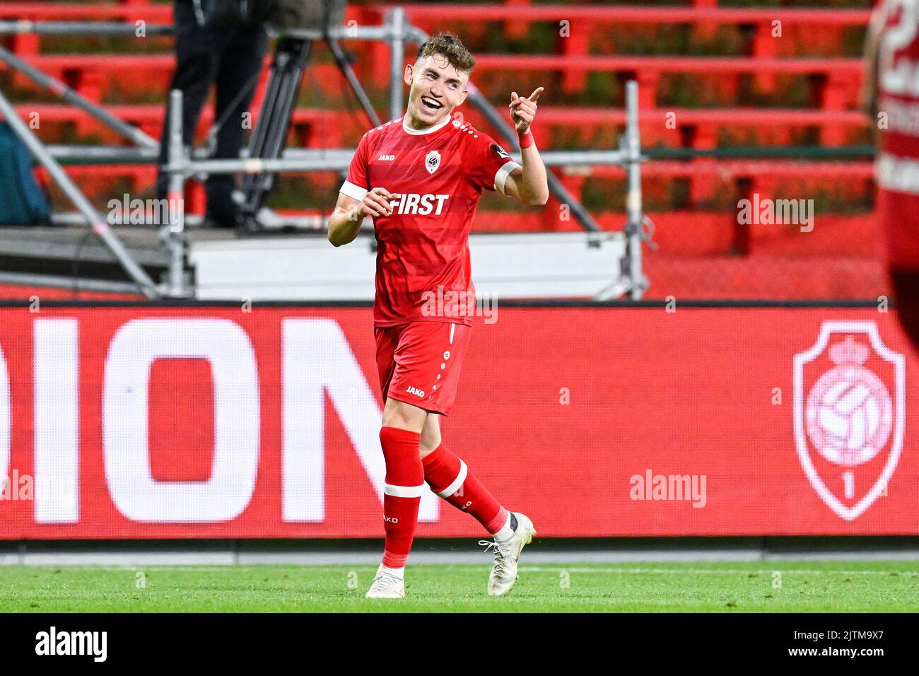 Antwerp, Belgium, 31/08/2022, Antwerp's Sam Vines celebrates after ...