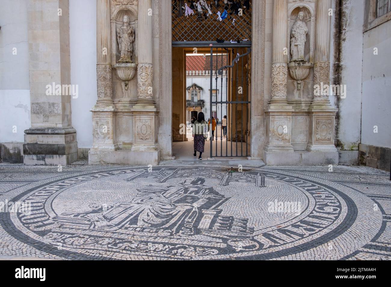 Entrance of the Campus University of Coimbra. City of Coimbra in ...