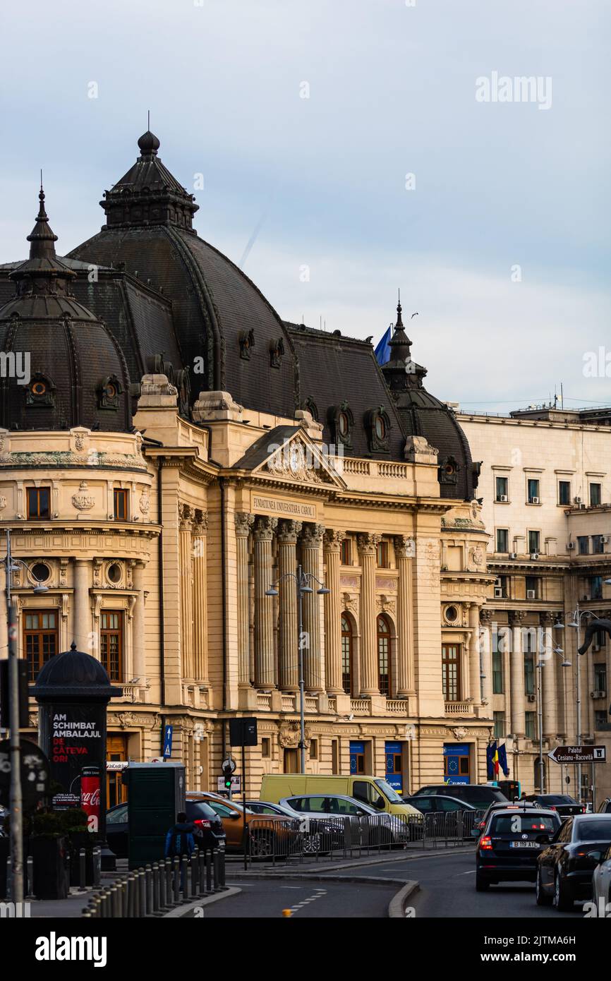 The National Library located on Calea Victoriei in Bucharest, Romania ...