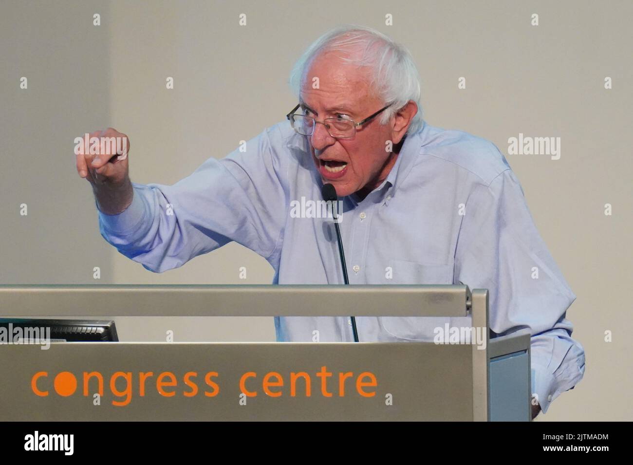 US Senator Bernie Sanders speaking during a rally to Save London's ...