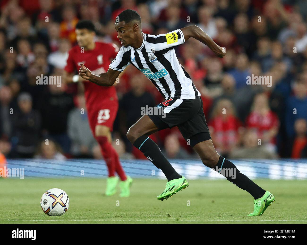 Liverpool, England, 31st August 2022. Alexander Isak of Newcastle ...