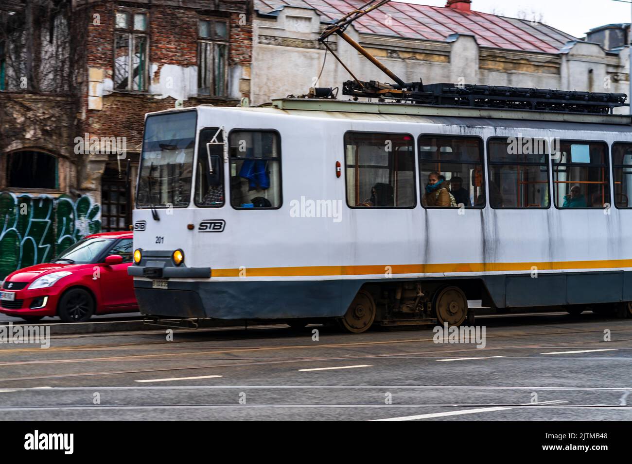 STB tram or tramvai in Bucharest, Romania, 2022 Stock Photo - Alamy