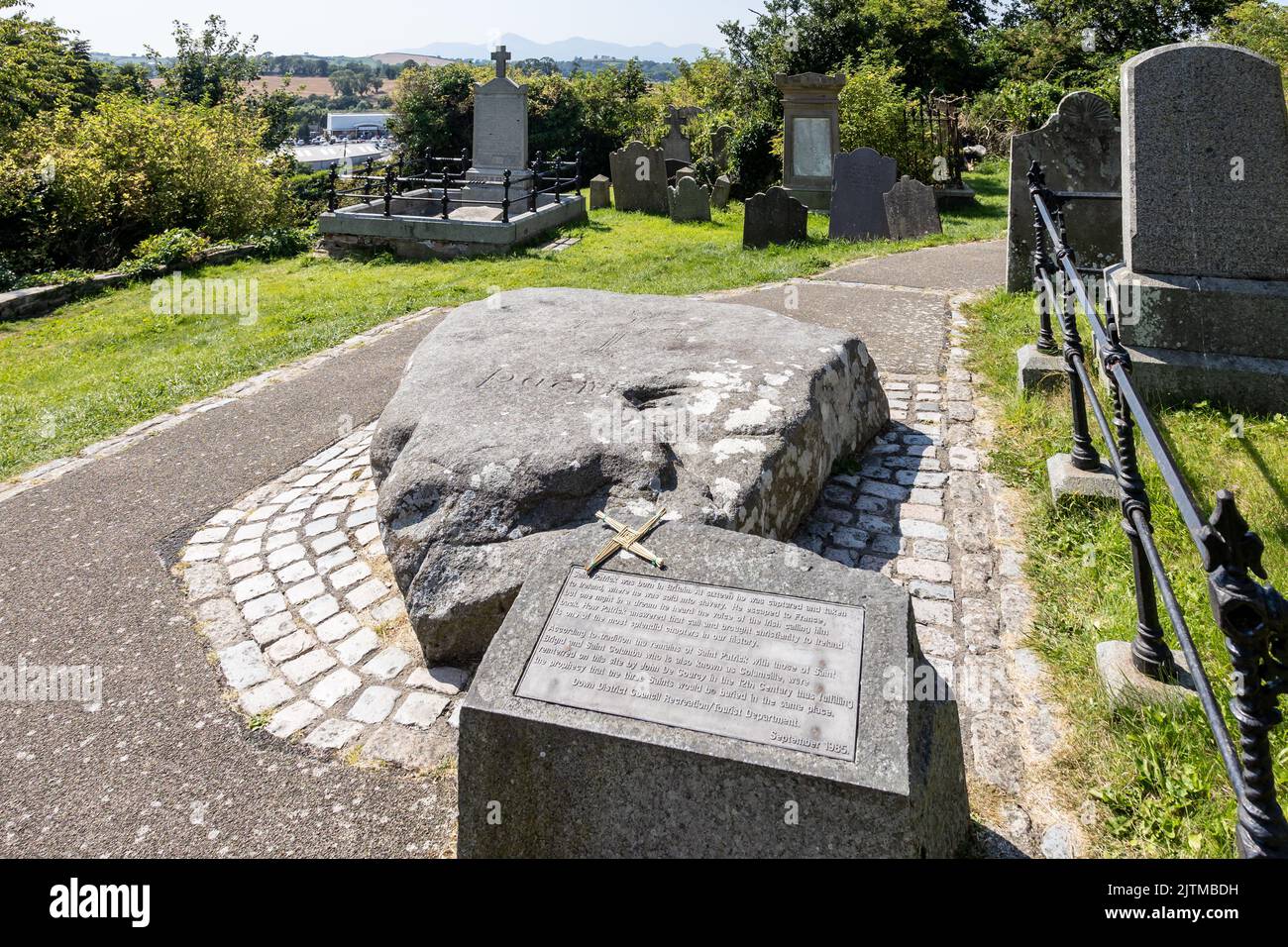 The Grave of Saint Patrick. Downpatrick Cathedral, Downpatrick, County ...