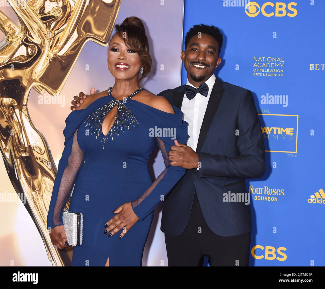 Ptosha Storey and son actor Jordan L. Jones arriving at the 2022 ...