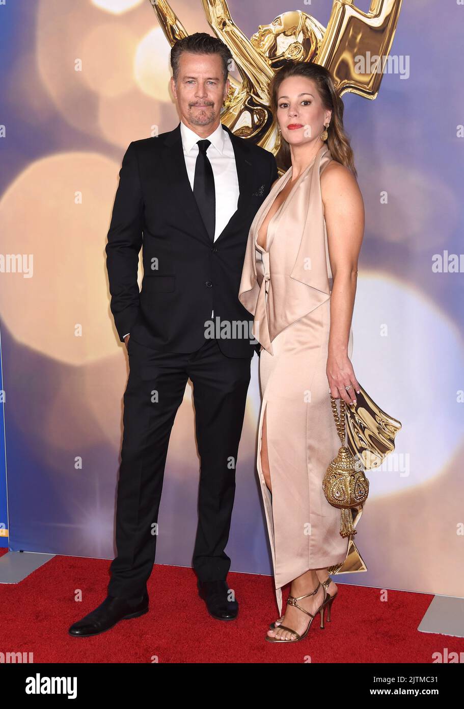 Ted King and Maya Rodwell arriving at the 2022 Creative Arts and ...