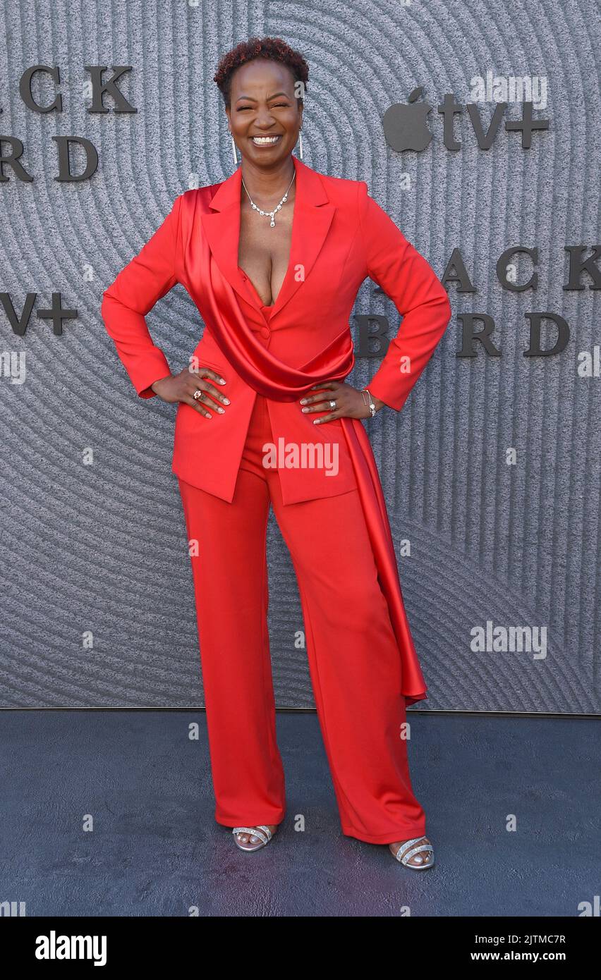 Melanie Nicholls-King arriving to Apple's "Black Bird" series premiere ...