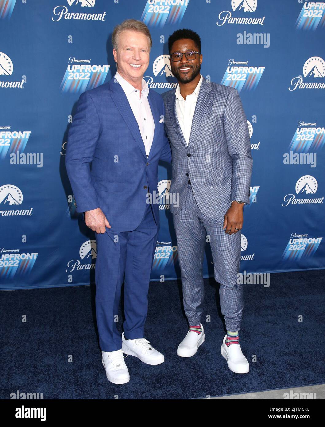 Phil Simms and Nate Burleson attending the Paramount Upfront 2022 Post ...