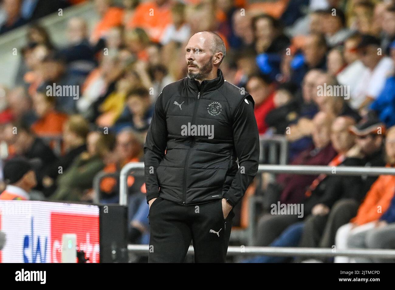 Michael Appleton manager of Blackpool during the game Stock Photo - Alamy